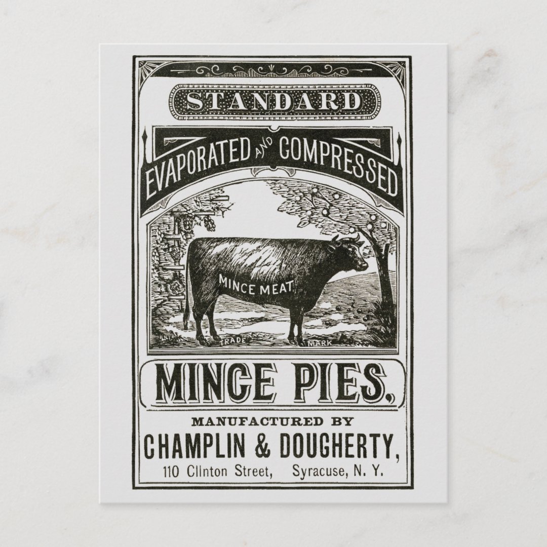 Cool Victorian Meat Pie Advert Postcard | Zazzle