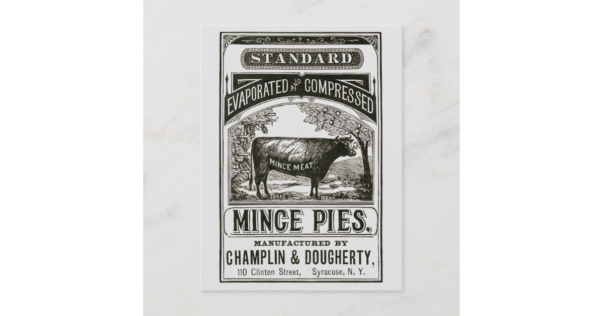 Cool Victorian Meat Pie Advert Postcard | Zazzle