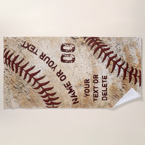 Cool Vintage Baseball Beach Towel, PERSONALIZED Beach Towel | Zazzle