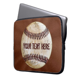 Cool Vintage Baseball Laptop Case with YOUR TEXT | Zazzle