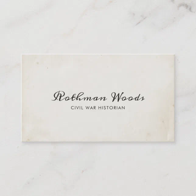 Cool Vintage Handwritten Calligraphy Script Business Card | Zazzle