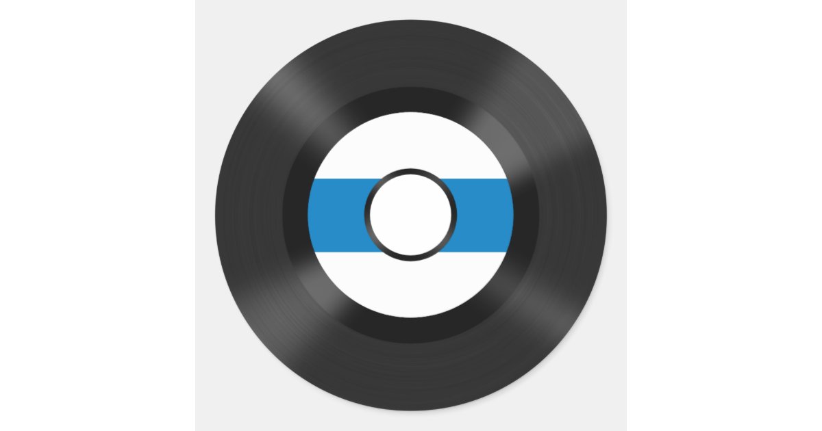 Cool Vinyl record music fun sticker | Zazzle.com