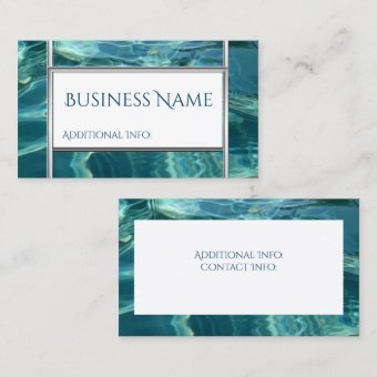 Cool Water Background Business Card | Zazzle
