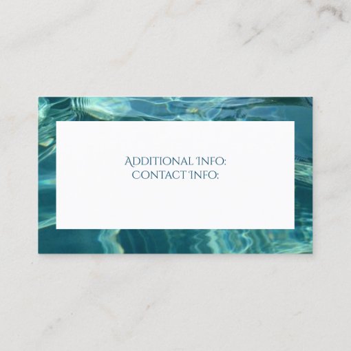 Cool Water Background Business Card | Zazzle