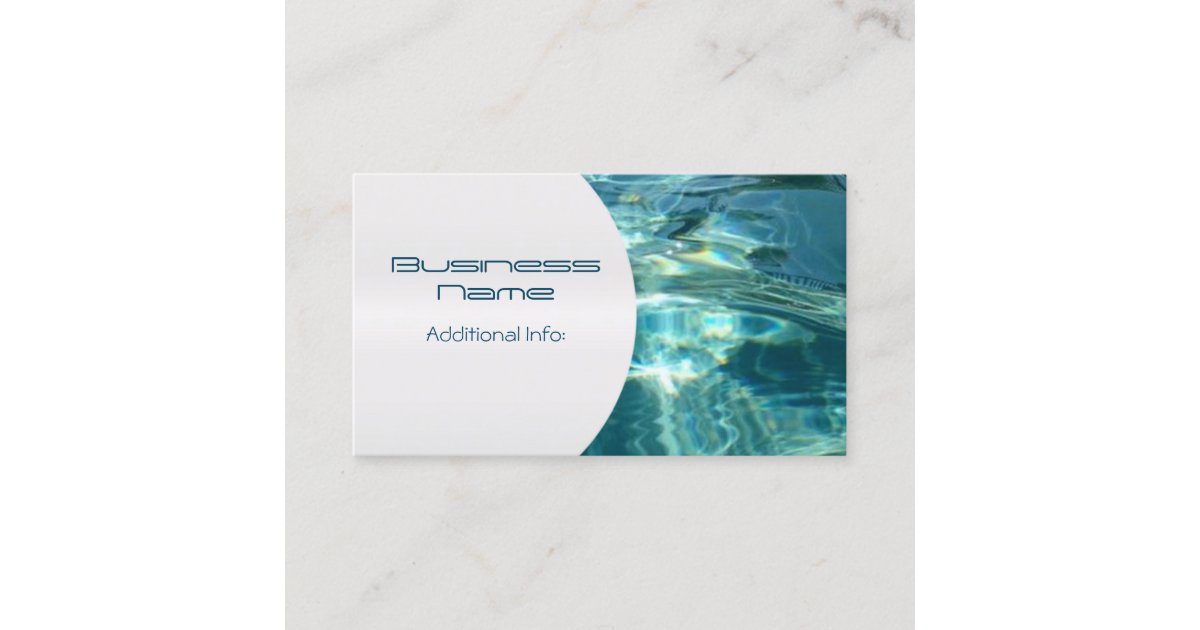 Cool Water Background Business Card 5 | Zazzle