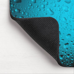 Cool water drops blue mouse pad | Zazzle