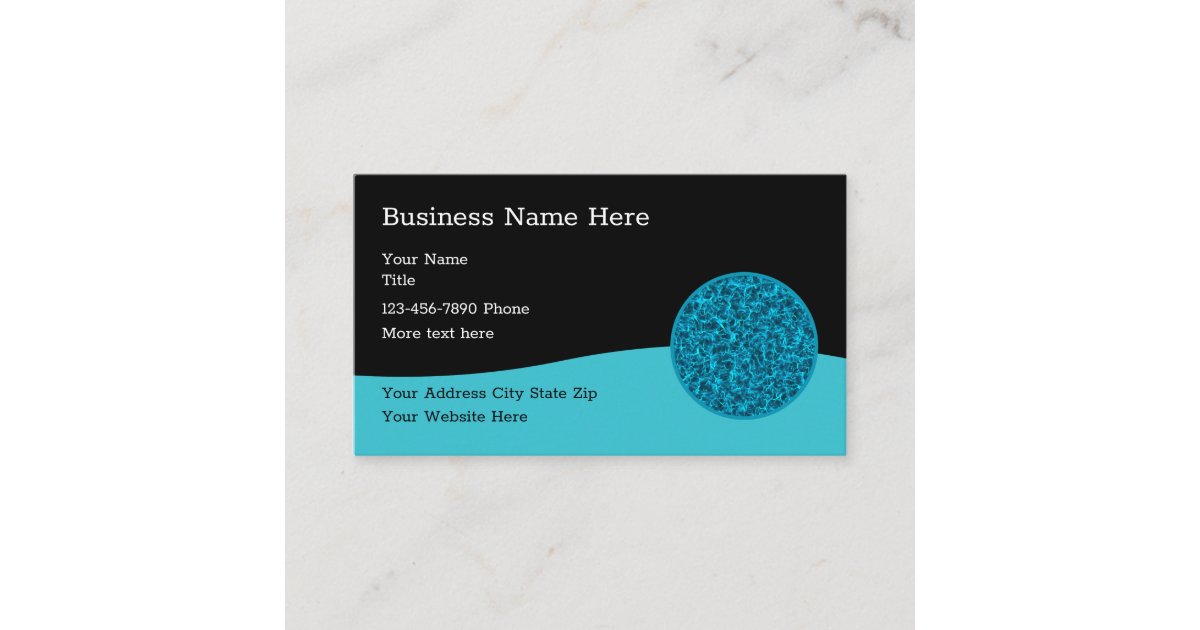 Cool Water Theme Business Card Template | Zazzle