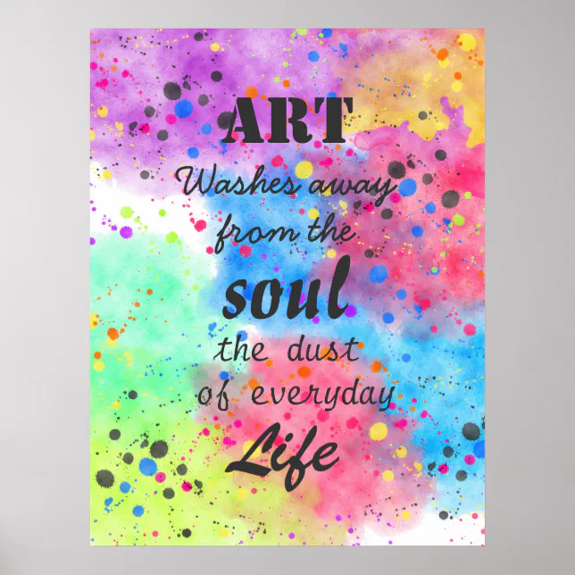 Cool watercolour famous quote poster | Zazzle