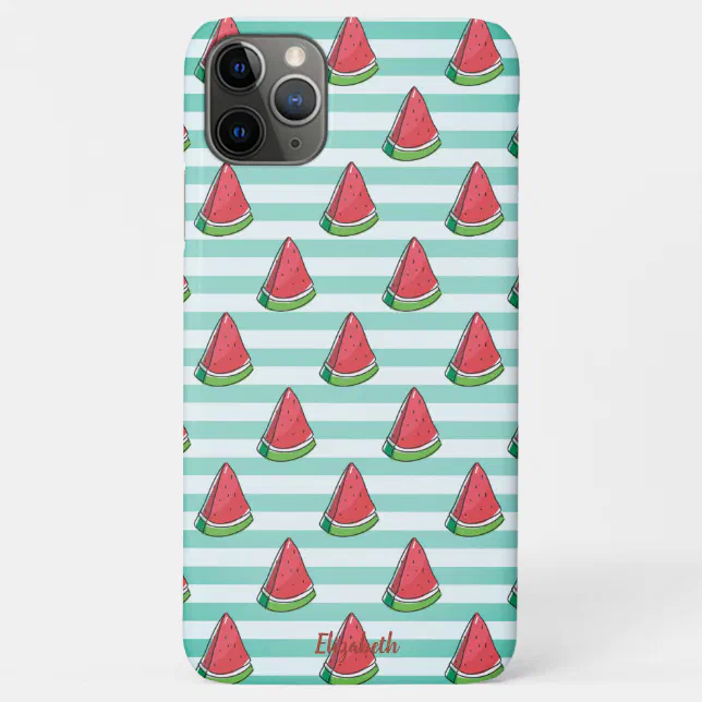 Cool Watermelon Stripes - Personalized Case-Mate iPhone Case | Zazzle