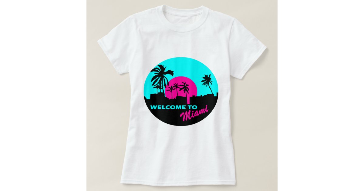 Cool Welcome to Miami design T-Shirt | Zazzle