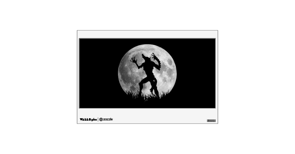 Cool Werewolf Full Moon Transformation Wall Sticker | Zazzle