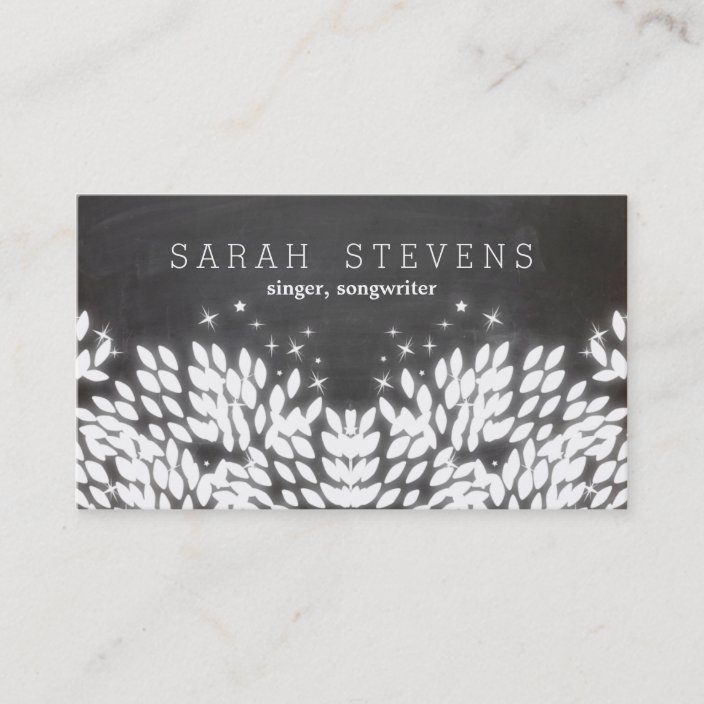 Cool Whimsical Singer, Songwriter Music Business Card | Zazzle.com