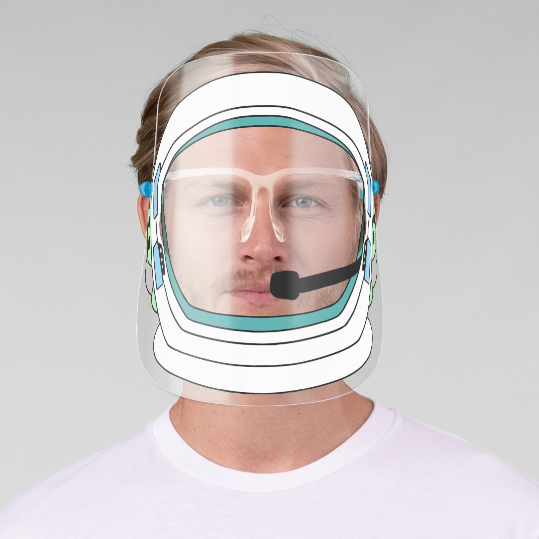 Cool White Astronaut Helmet Face Shield | Zazzle