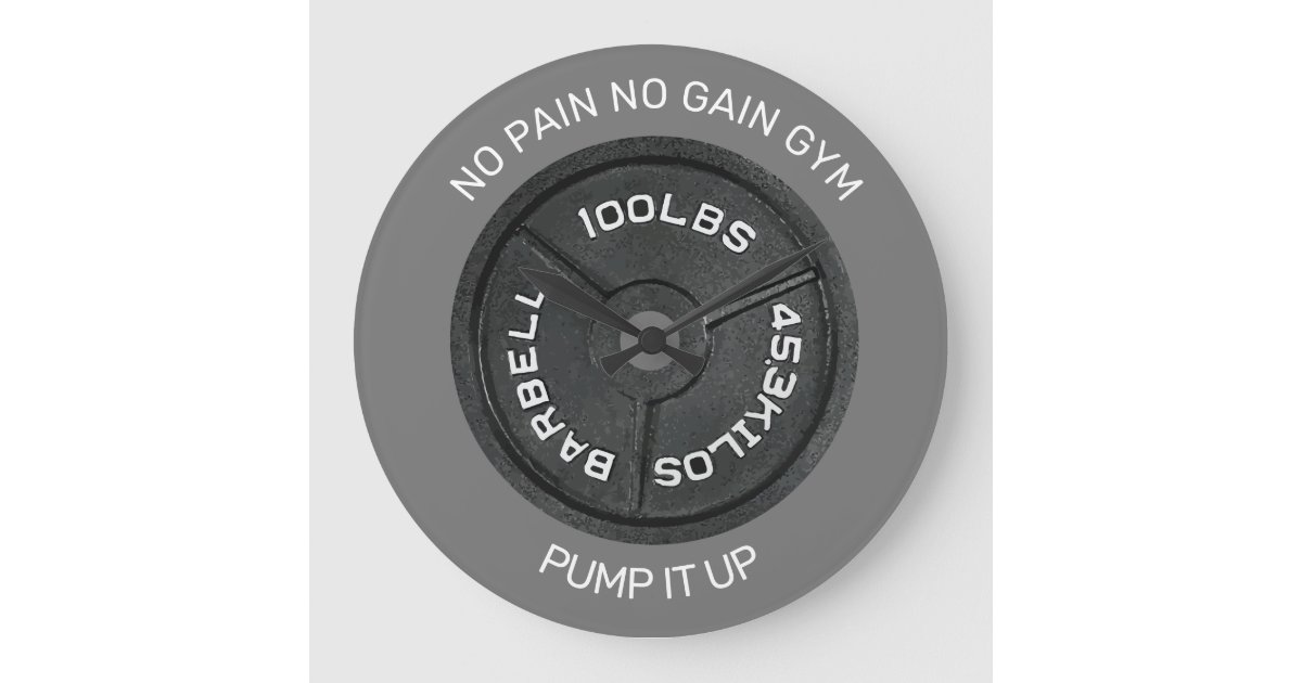 Cool Workout Gym Wall Clocks | Zazzle