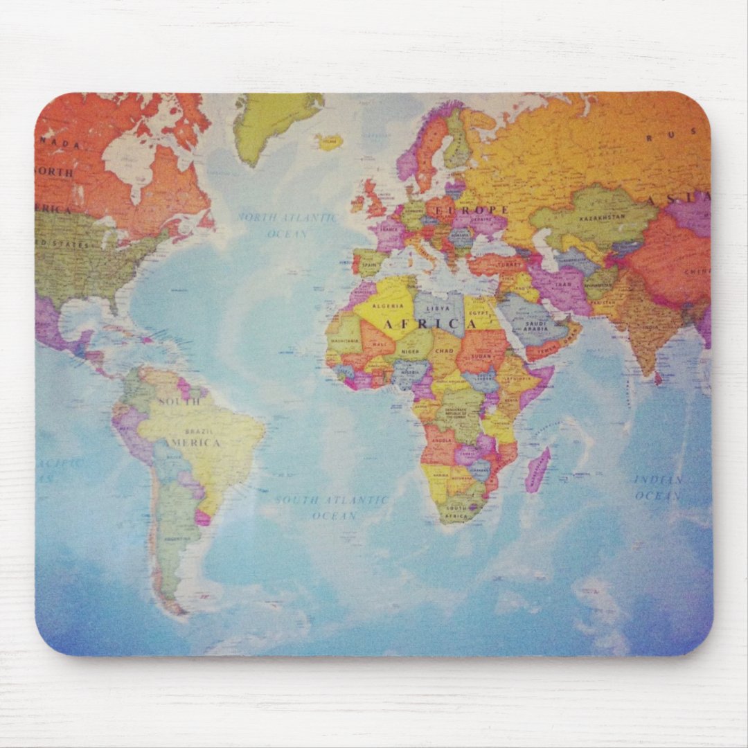 Cool World Map Mouse Pad | Zazzle