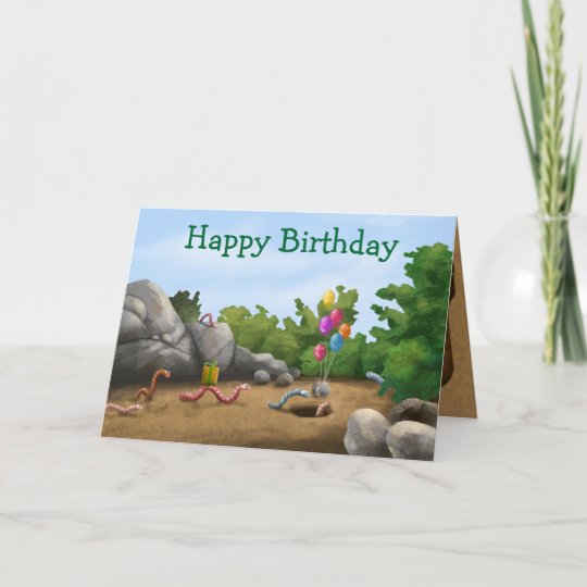 Cool Worm Birthday Card | Zazzle.com