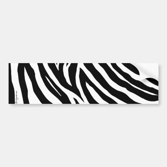 Cool Zebra Stripes Bumper Sticker | Zazzle.com