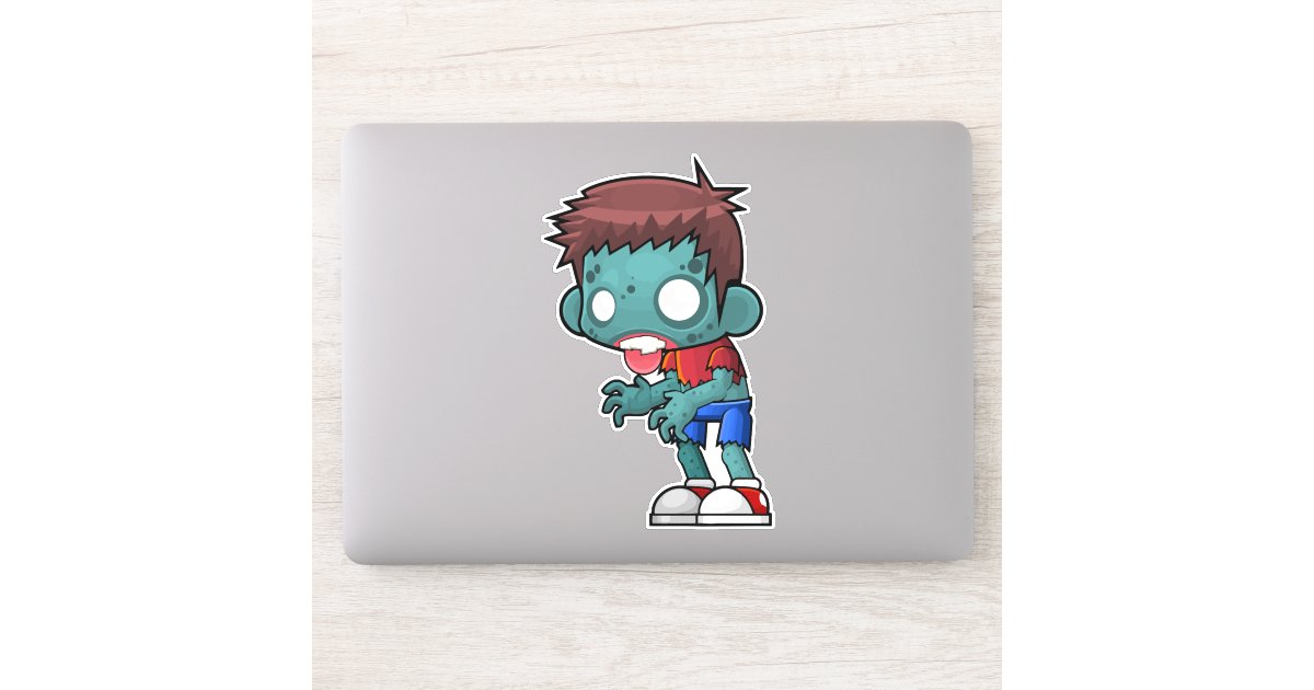 Cool Zombie Guy Creepy Cute Sticker | Zazzle