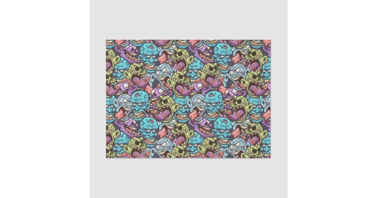 cool zombie Halloween party Tissue Paper | Zazzle