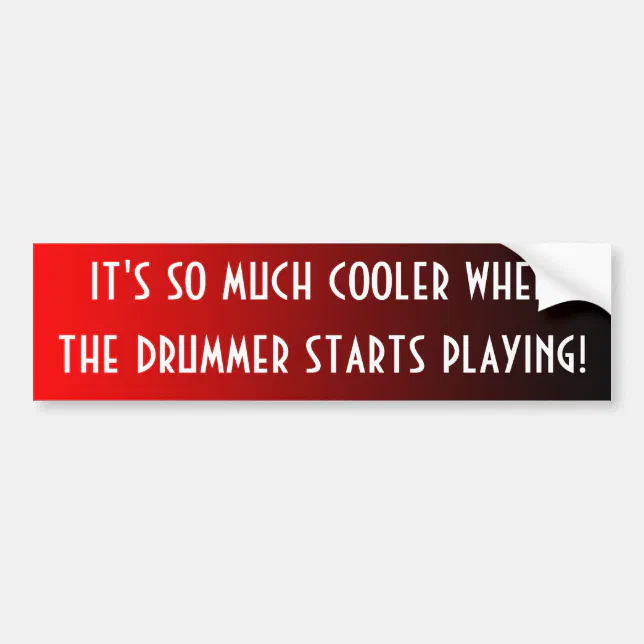 Cooler Drummer Bumper Sticker | Zazzle