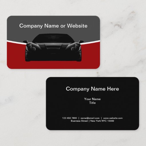 Coolest Automotive Business Card | Zazzle