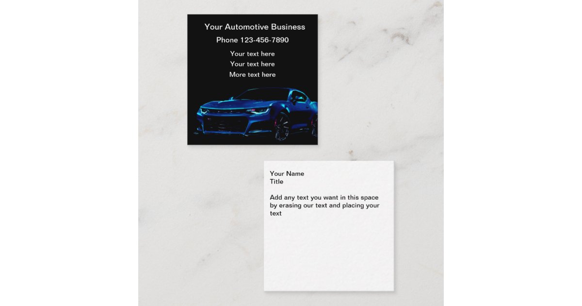 Coolest Automotive Business Cards Design Template | Zazzle