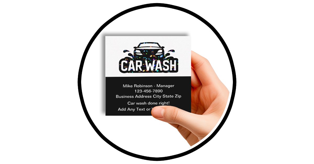 Coolest Car Wash Bubbles Car Business Cards | Zazzle