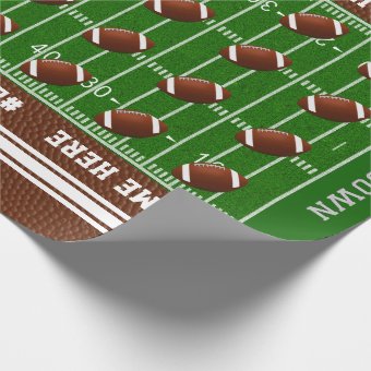 Coolest Personalized Football Wrapping Paper Roll | Zazzle