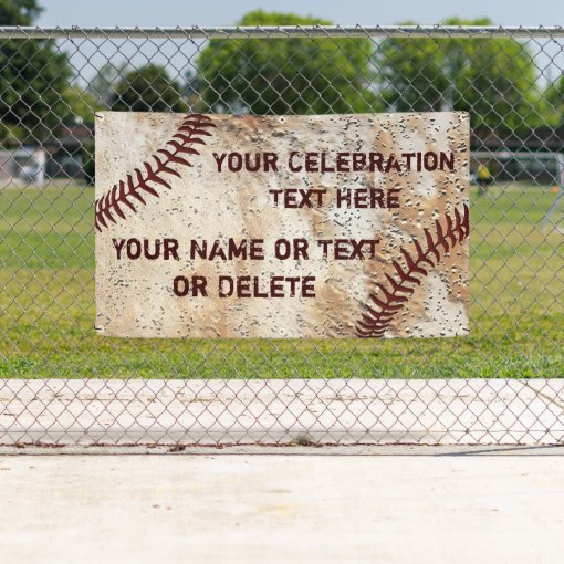 Coolest Rustic Personalized Baseball Banner | Zazzle