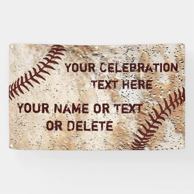 Coolest Rustic Personalized Baseball Banner | Zazzle