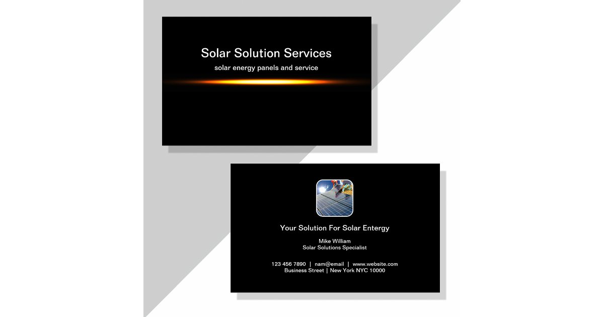Coolest Solar Energy Systems Business Card Design | Zazzle