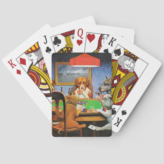 Coolidge Classic Vintage Dog Poker Game Art Poker Cards | Zazzle