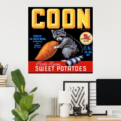 Coon Brand Sweet Potatoes Poster | Zazzle