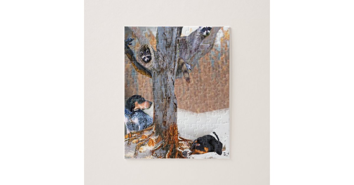 Coon Dog Hunt Jigsaw Puzzle | Zazzle