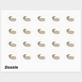 Coon Skin Cap Classic Round Sticker | Zazzle