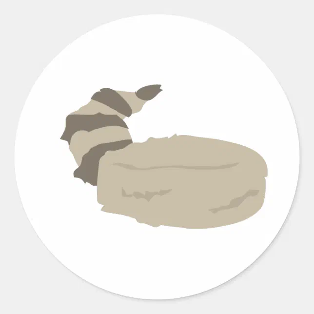Coon Skin Cap Classic Round Sticker | Zazzle