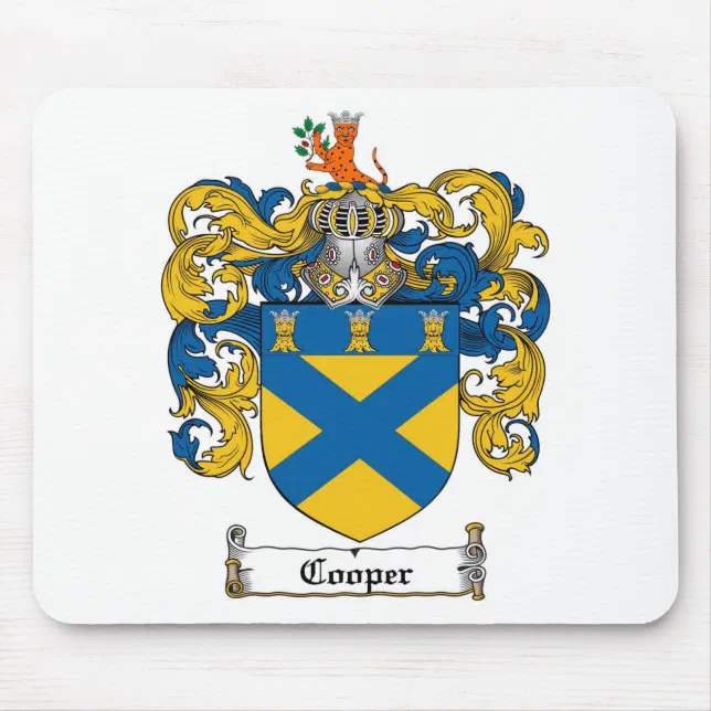 COOPER FAMILY CREST - COOPER COAT OF ARMS MOUSE PAD | Zazzle