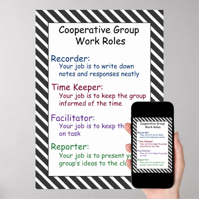 Cooperative Group Work Rules Poster | Zazzle