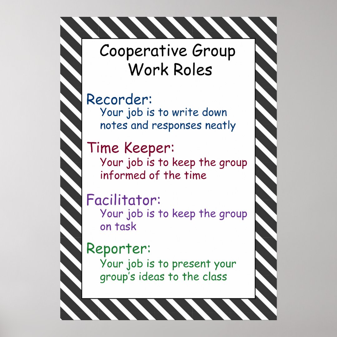 Cooperative Group Work Rules Poster | Zazzle