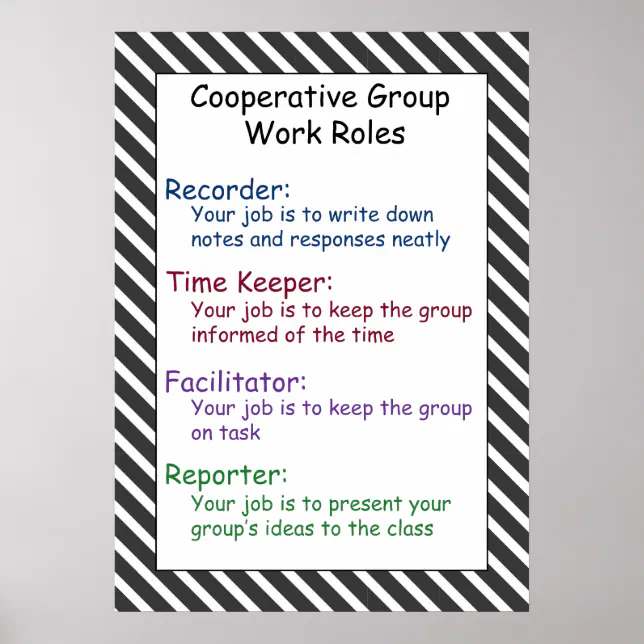 Cooperative Group Work Rules Poster | Zazzle