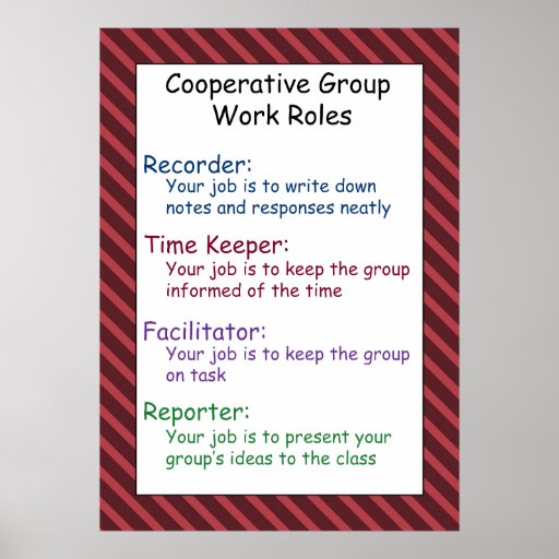 Cooperative Group Work Rules Poster | Zazzle