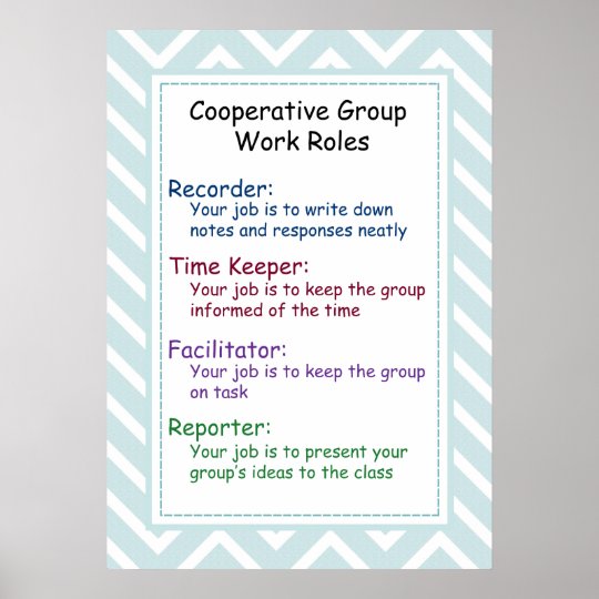 Cooperative Group Work Rules Poster Zazzle cooperative-group-work-rules-poster-zazzle