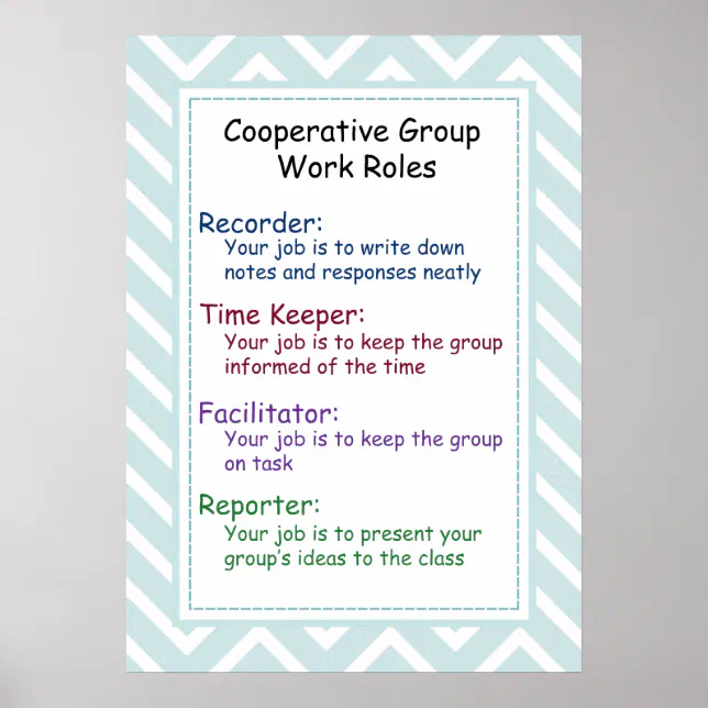 Cooperative Group Work Rules Poster | Zazzle