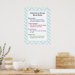 Cooperative Group Work Rules Poster | Zazzle