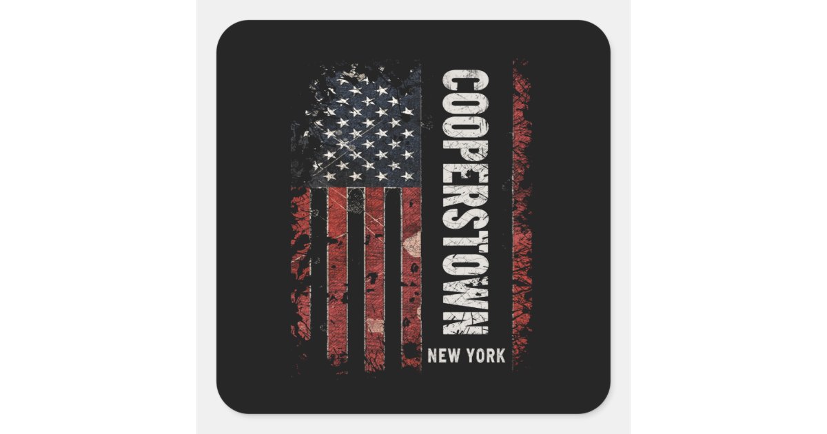 Cooperstown New York Square Sticker | Zazzle