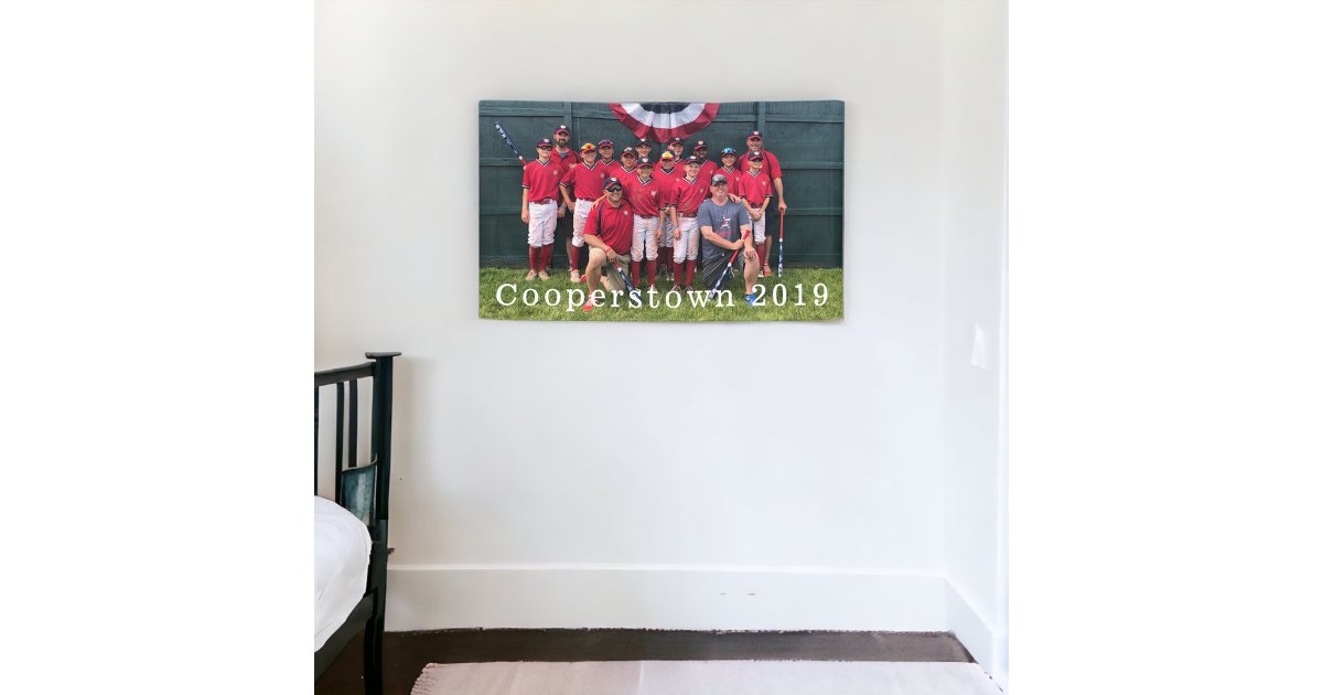 Cooperstown NY Baseball Team Photo Coach Player Banner | Zazzle