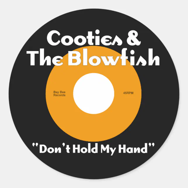 Cooties & The Blowfish Orange Classic Round Sticker | Zazzle