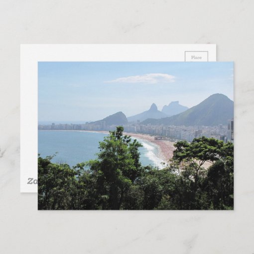 Copacabana Beach in Rio Postcard | Zazzle