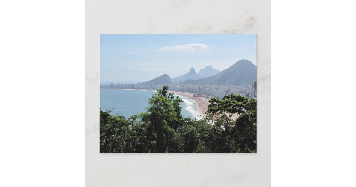 Copacabana Beach in Rio Postcard | Zazzle