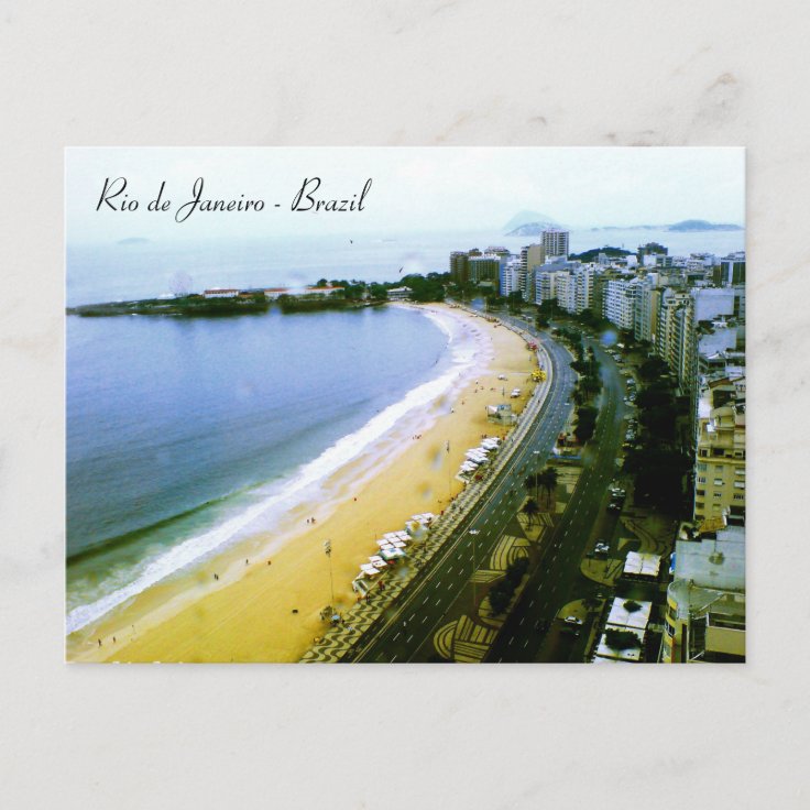 Copacabana Curve, Rio de Janeiro, Brazil. Postcard | Zazzle